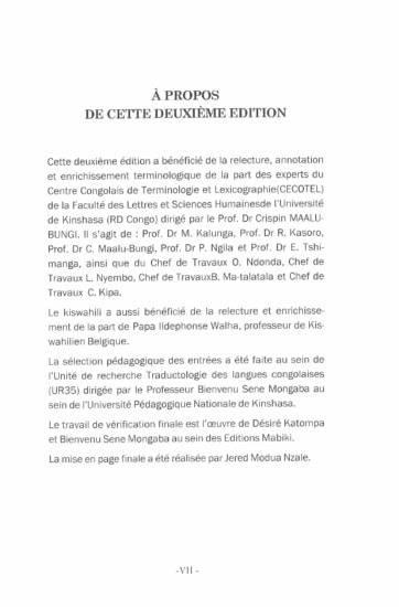 Dictionnaire multilingue : Lingala, Kikongo, Kiswahili, Tshiluba ...